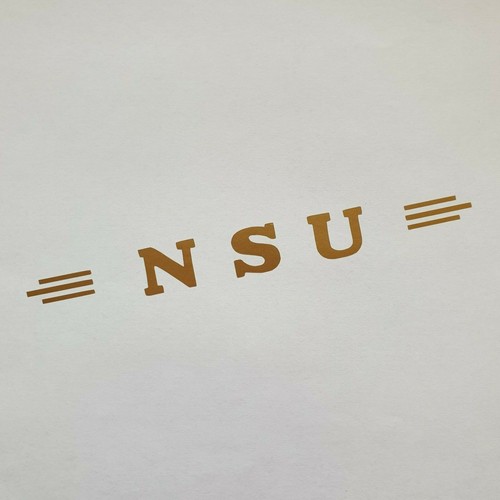Aufkleber * NSU * gold * Sticker * Logo * Oldtimer * Fahrrad ...