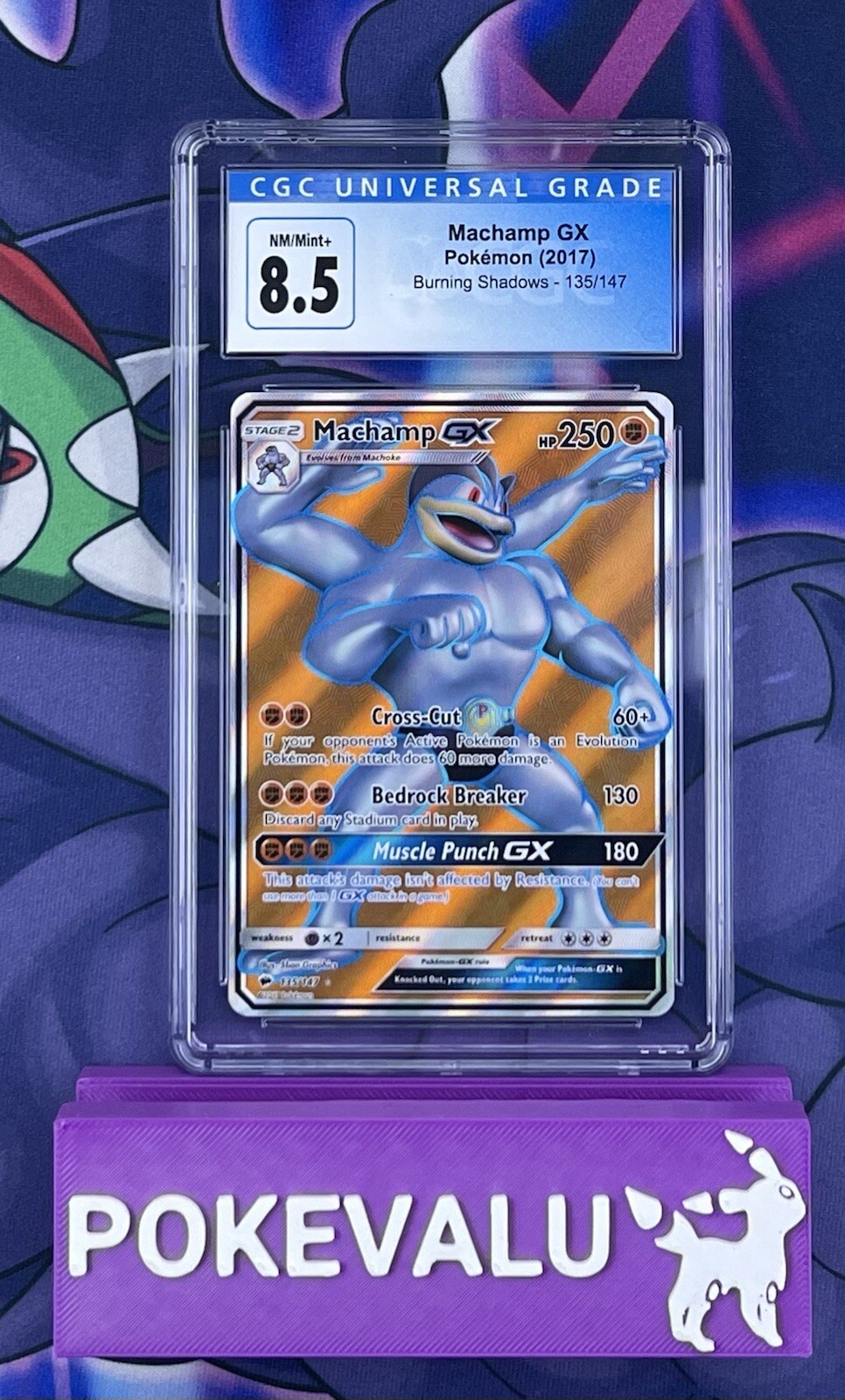 Machamp GX Burning Shadows 135/147 Pokemon Card CGC Graded 8.5 Near ...