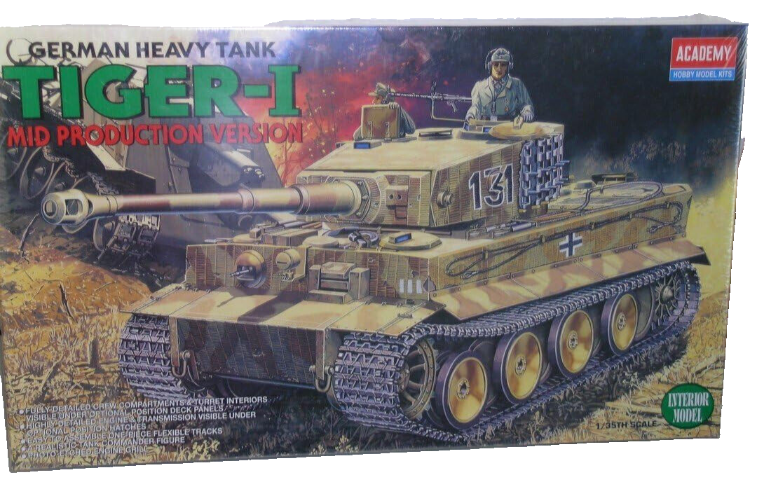 ACADEMY 1387 1/35 GERMAN HEAVY TANK TIGER I MID PRODUCTION PLASTIC ...