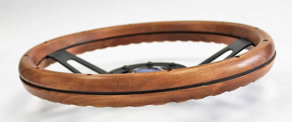 69-93 Nova Chevelle Camaro 13 1/2" 4 spoke wood on black steering wheel ...