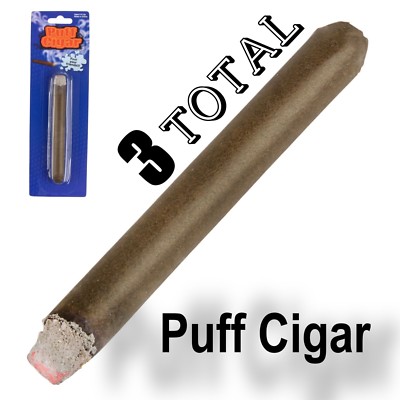 3 FAKE PUFF CIGAR Smoke Powder Magic Trick Joke Gag Prop Smoking Prank ...