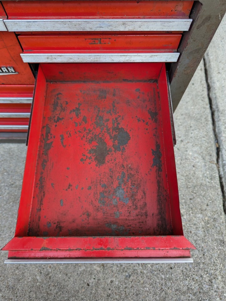 Vintage Craftsman Red & Gray 10-Drawer Tool Box 1960's - Made In USA ...