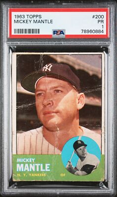 1963 TOPPS #200 MICKEY MANTLE PSA 1 | eBay