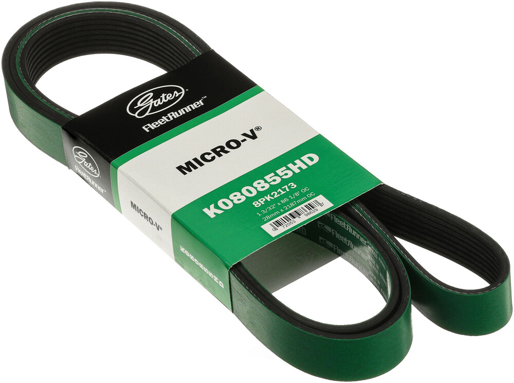 Serpentine Belt-Fleetrunner Heavy Duty Micro-V Belt Gates K080855HD for ...