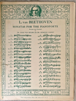 L. VAN BEETHOVEN, SONATAS FOR THE PIANOFORTE, (SONATA QUASI UNA ...