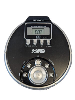 Audiovox Portable CD Player DMP8733 MP3 Anti-skip Protection Black No ...