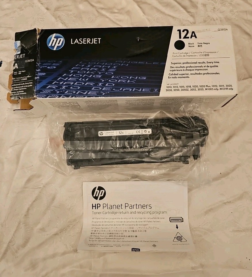 HP LaserJet 12A Q2612A Black Ink Toner Print Cartridge Genuine | eBay