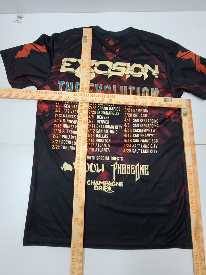 Excision Jersey Shirt The Evolution Concert Tour 2020 Men LARGE Rave ...