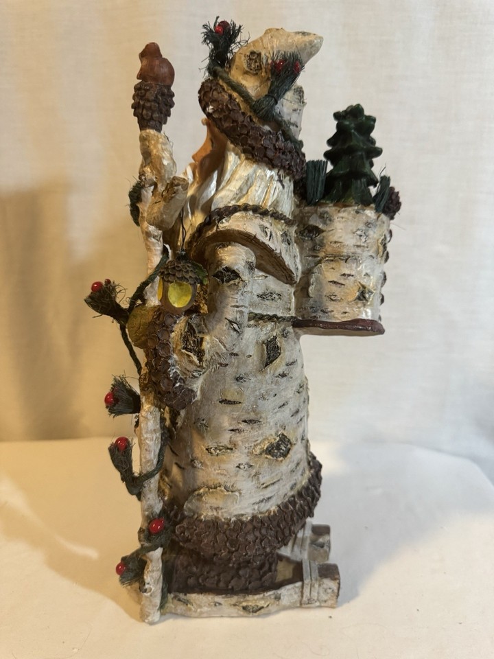 June McKenna Santa Claus In Birch Bark Coat Snowshoes Bear Owl Berries ...