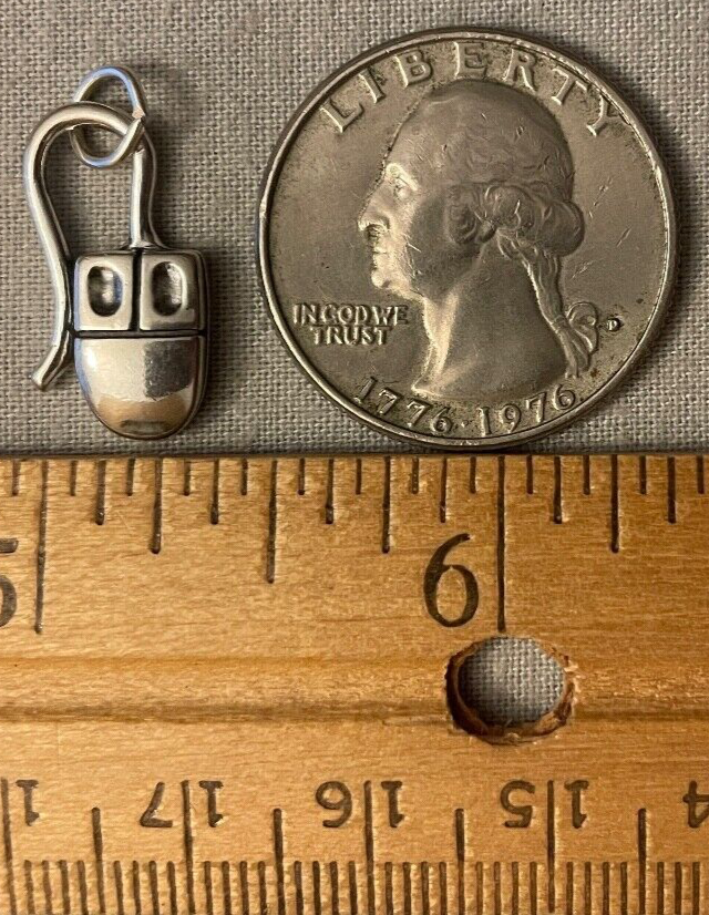 COMPUTER MOUSE Sterling Silver Jewelry Charm or Pendant | eBay
