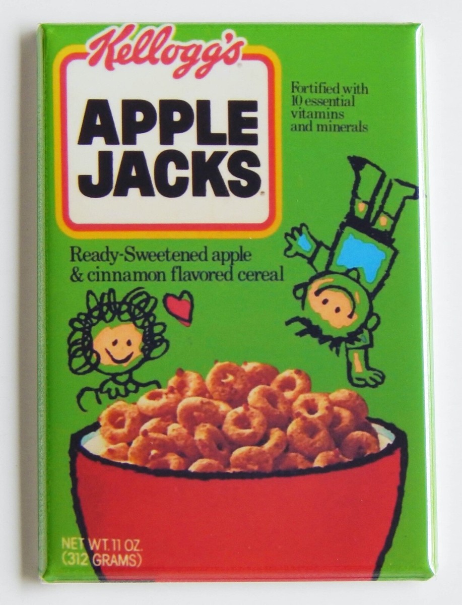 Apple Jacks Cereal Box 2000 Empty Apple Jacks With Green Jacks 15OZ