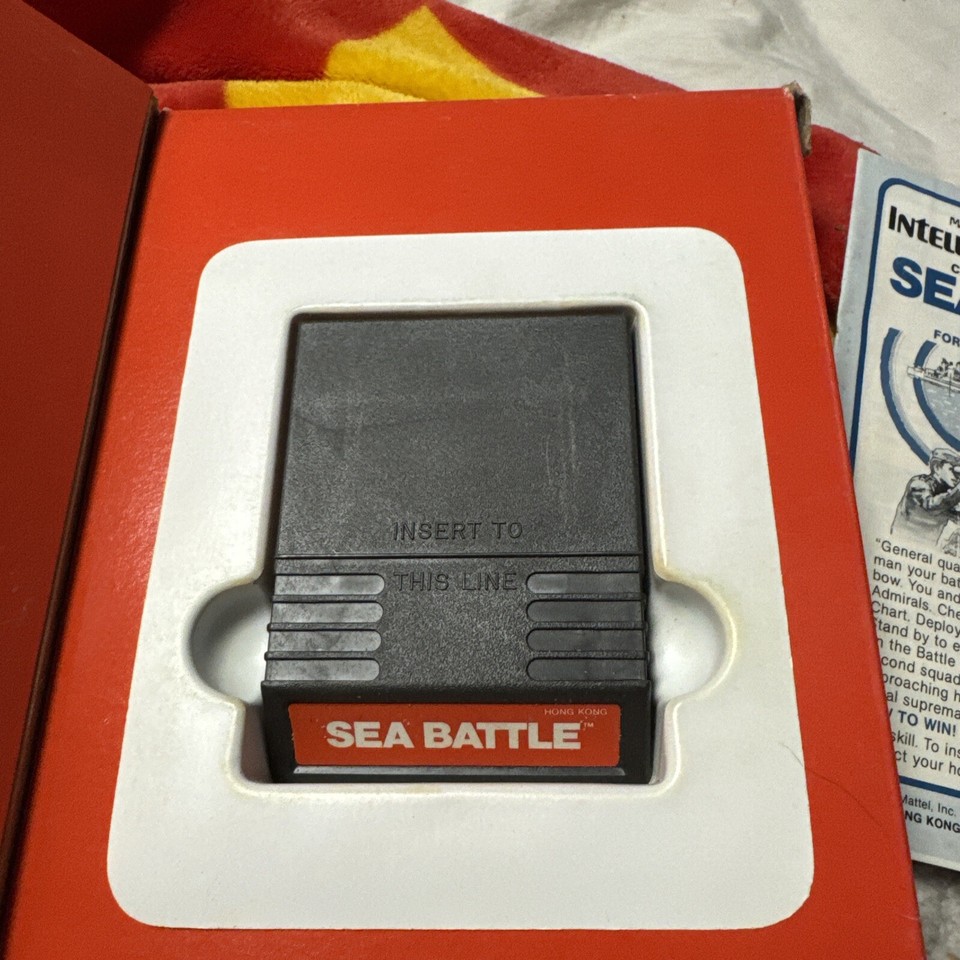 Intellivision SEA BATTLE Video Game Original w/ Box Manual Mattel 1980 ...