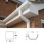 White Square Guttering & Down Pipe - 114mm Square Line Gutter 65mm ...
