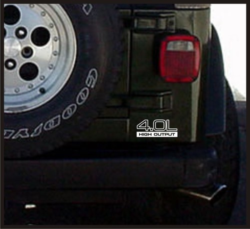 4.0L High Output Die Cut Vinyl Decal Sticker Inline 6 Cylinder V6 ...