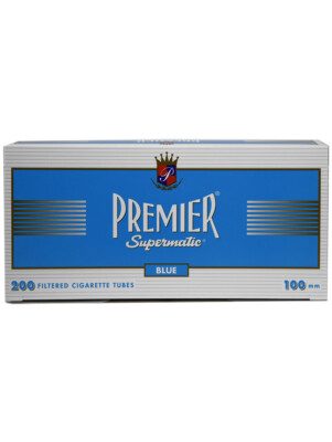 Premier Light Blue 100mm 100s Filtered Cigarette Tubes - 5 Boxes (1000 ...