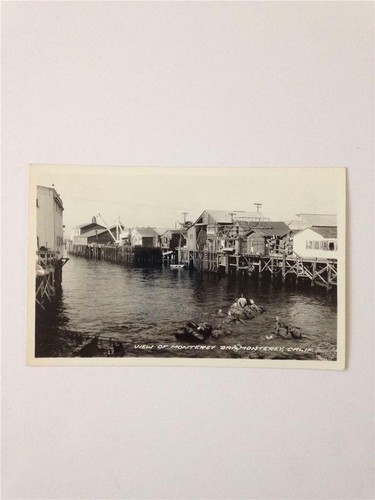 Vintage Monterey Bay, Monterey, California Scene RPPC Real Photo Unused ...