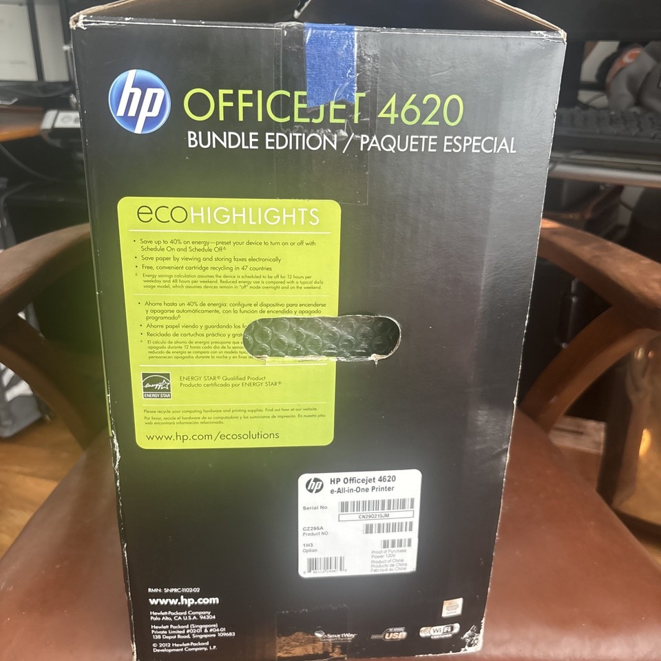 (NEW - Open Box) HP Office Jet 4620 BUNDLE EDITION AIO Print, Fax, Copy ...