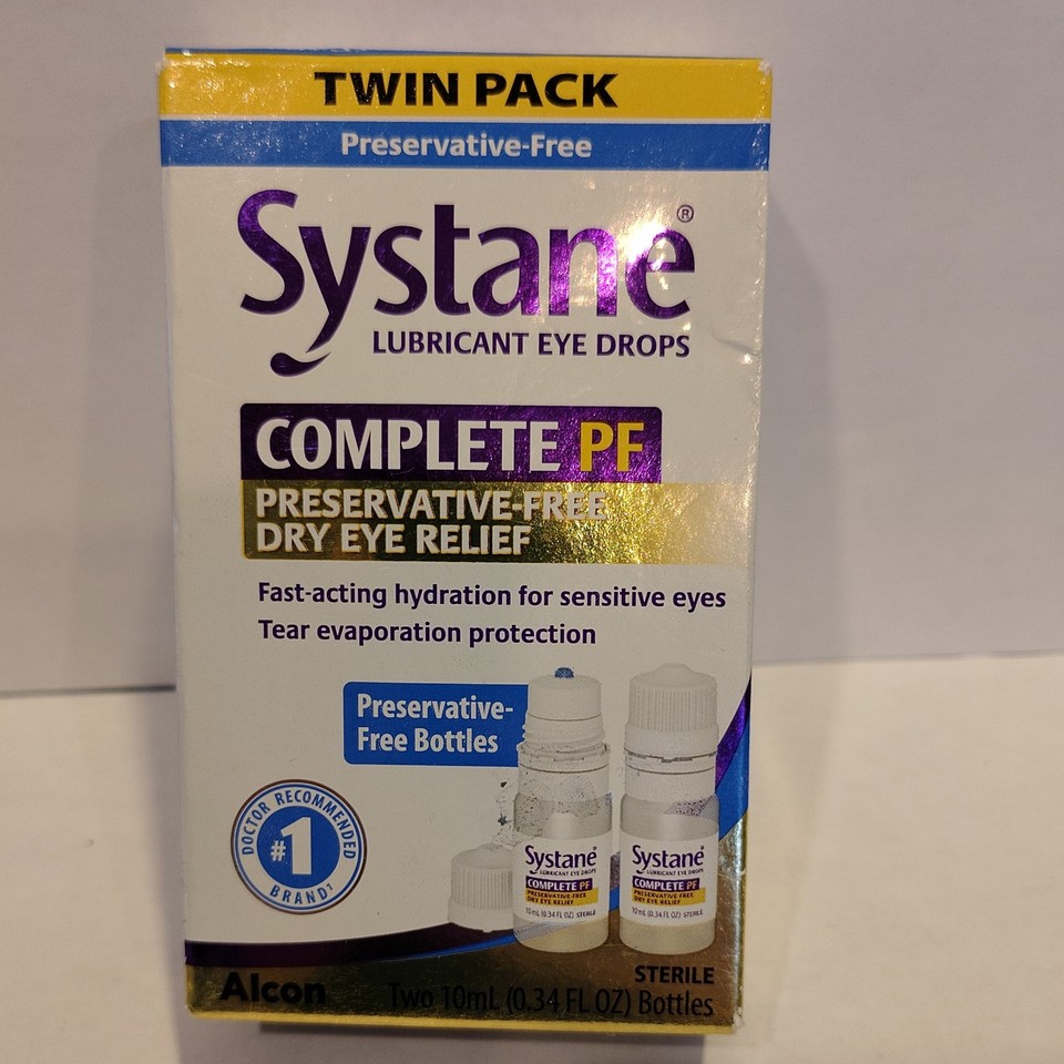 SYSTANE - COMPLETE PF PRESERVATIVE FREE - TWIN PACK - 2 X 10ML EXP. 07/ ...