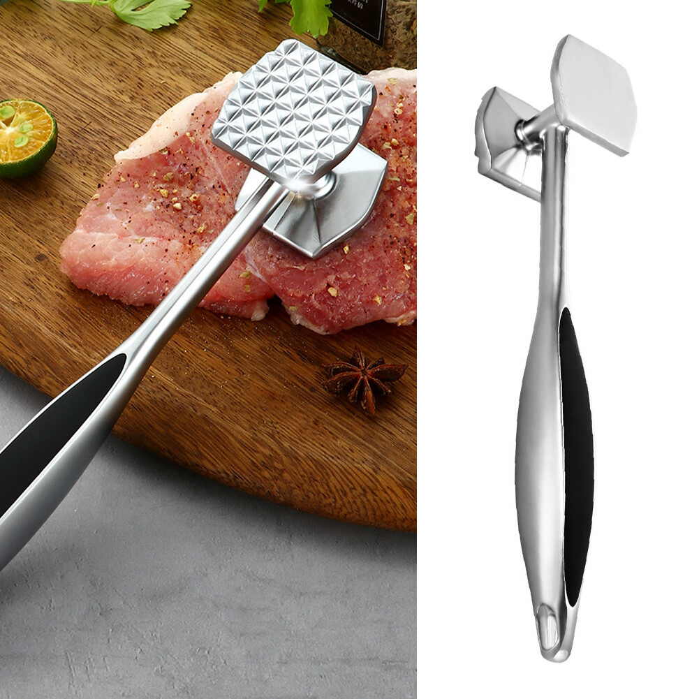 Pork Heavy Duty Meat Tenderiser BBQ Kitchen Cooking Double Sided Mallet ...