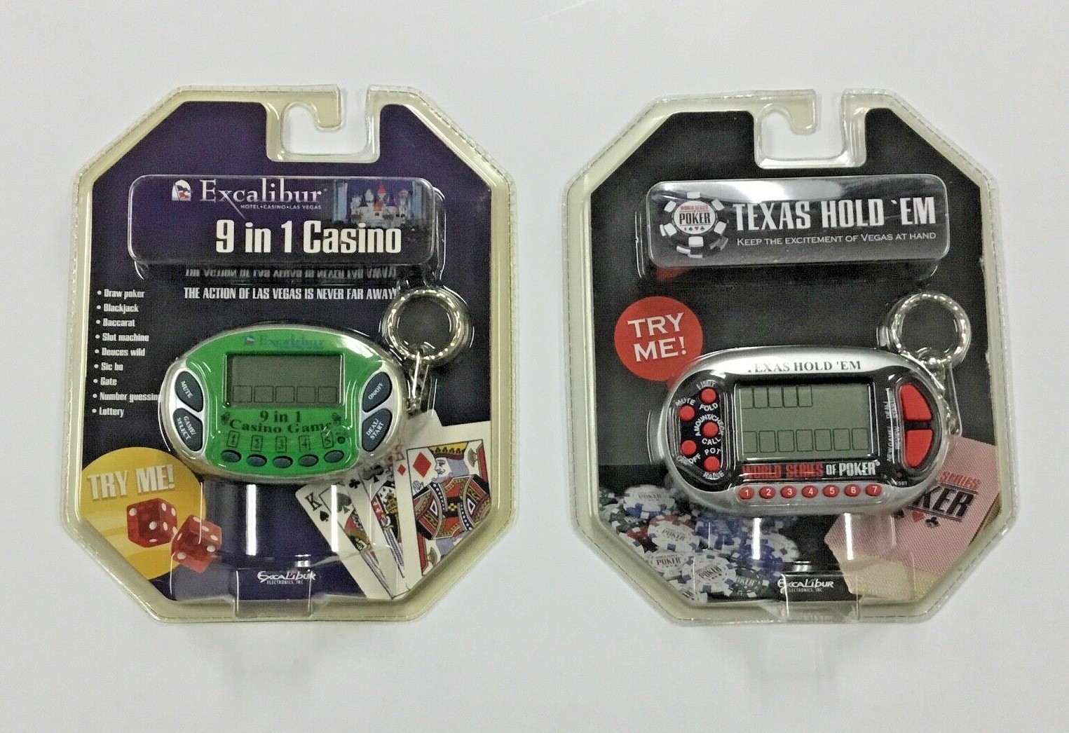 Excalibur 9 in 1 Casino Handheld Electronic Keychain Game K579 - for ...