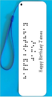 BRAILLE - Bookmark - Personalised with any message/name/wording - Metal ...