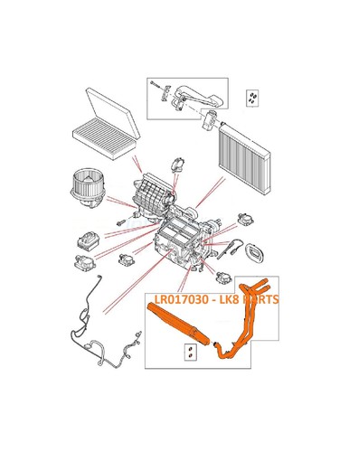 Land Rover LR3 05-09 Range Rover Sport 06-09 Heater Core Matrix ...