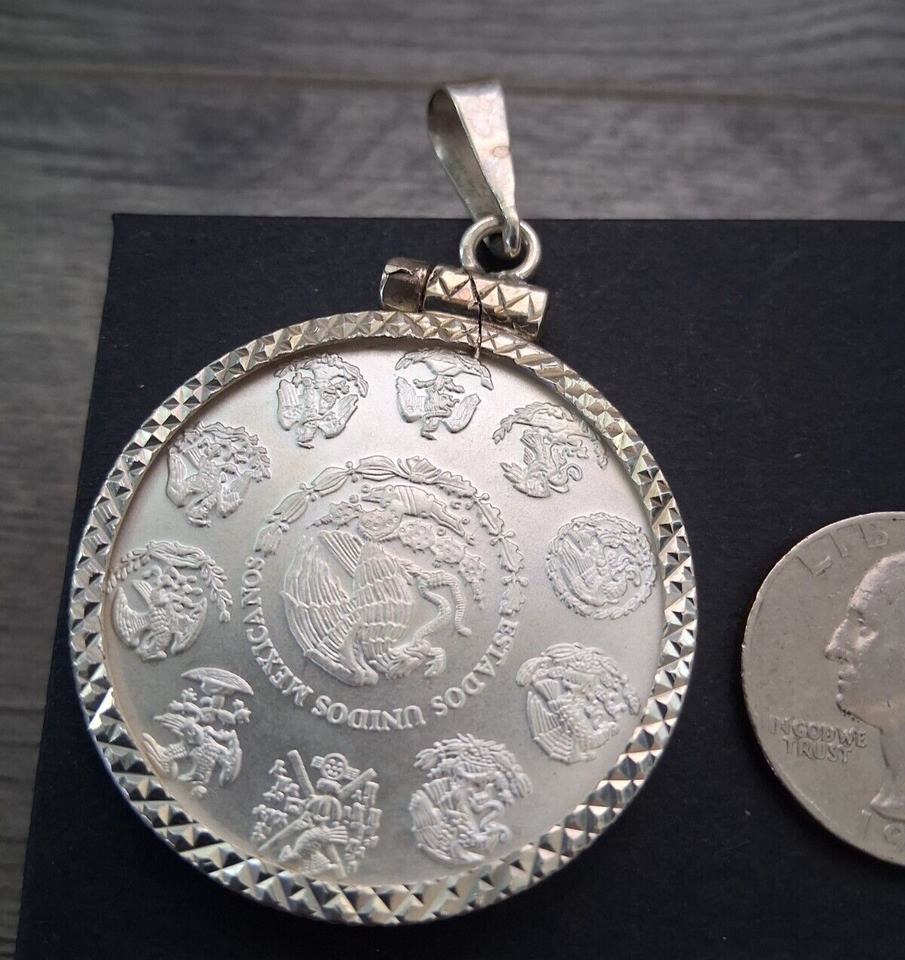 moneda de 1 onza y bizel de plata 925 plata real autentica y marcada ...