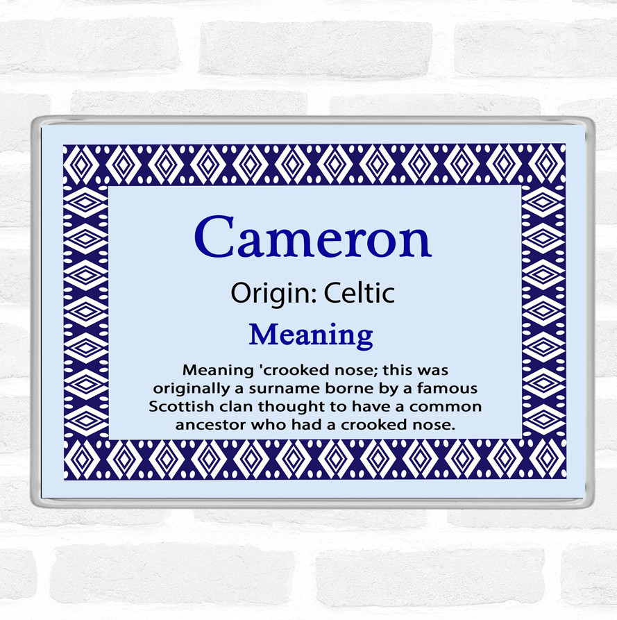 Cameron Name Meaning Jumbo Fridge Magnet Blue | eBay UK