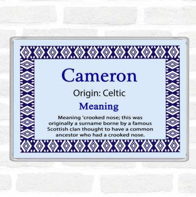 Cameron Name Meaning Jumbo Fridge Magnet Blue | eBay UK