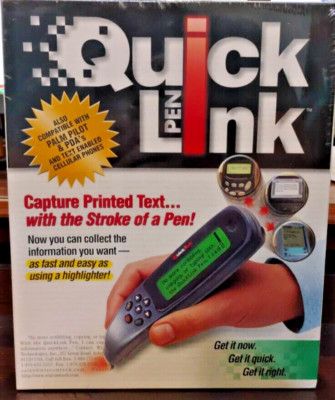 1999 WizCom QuickLink Pen Handheld Scanner Super Pen Brand New Sealed ...