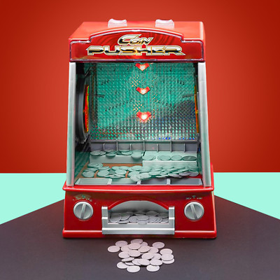 Electronic Coin Pusher Machine Toy Arcade Fair Game Kid's Gift Birthday ...