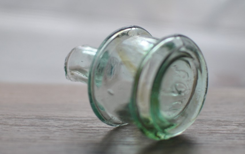 PRIDGE Aqua Glass Cotton Reel INK Bottle | eBay UK