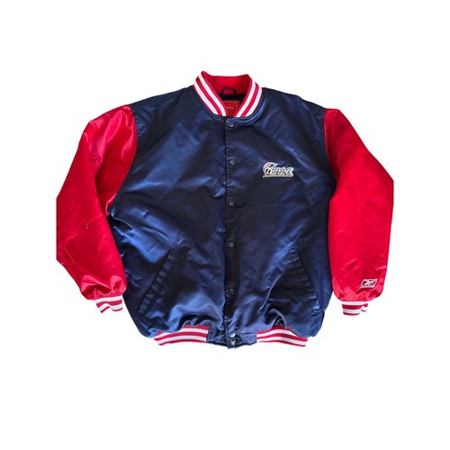 Reebok NFL New England Patriots Button Up Large Satin Jacket | eBay