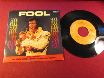 Fool/Steamroller Blues - Elvis Presley RCA 74-0910 1973 Orange Label 45 ...
