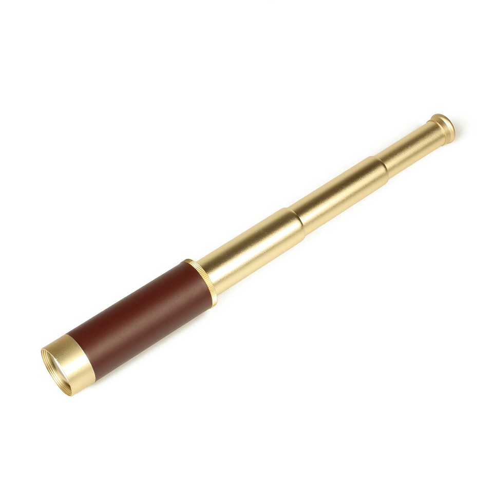 Brass Telescope Zoomable Spyglass Collapsible Handheld Monocular Scope ...