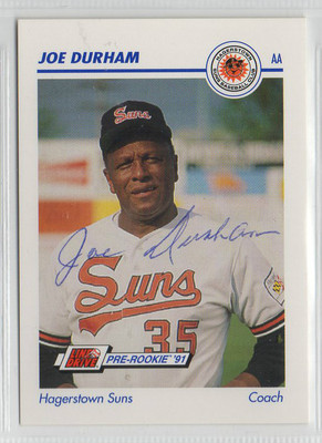 Joe Durham 1991 Line Drive signed auto autographed card Orioles | eBay