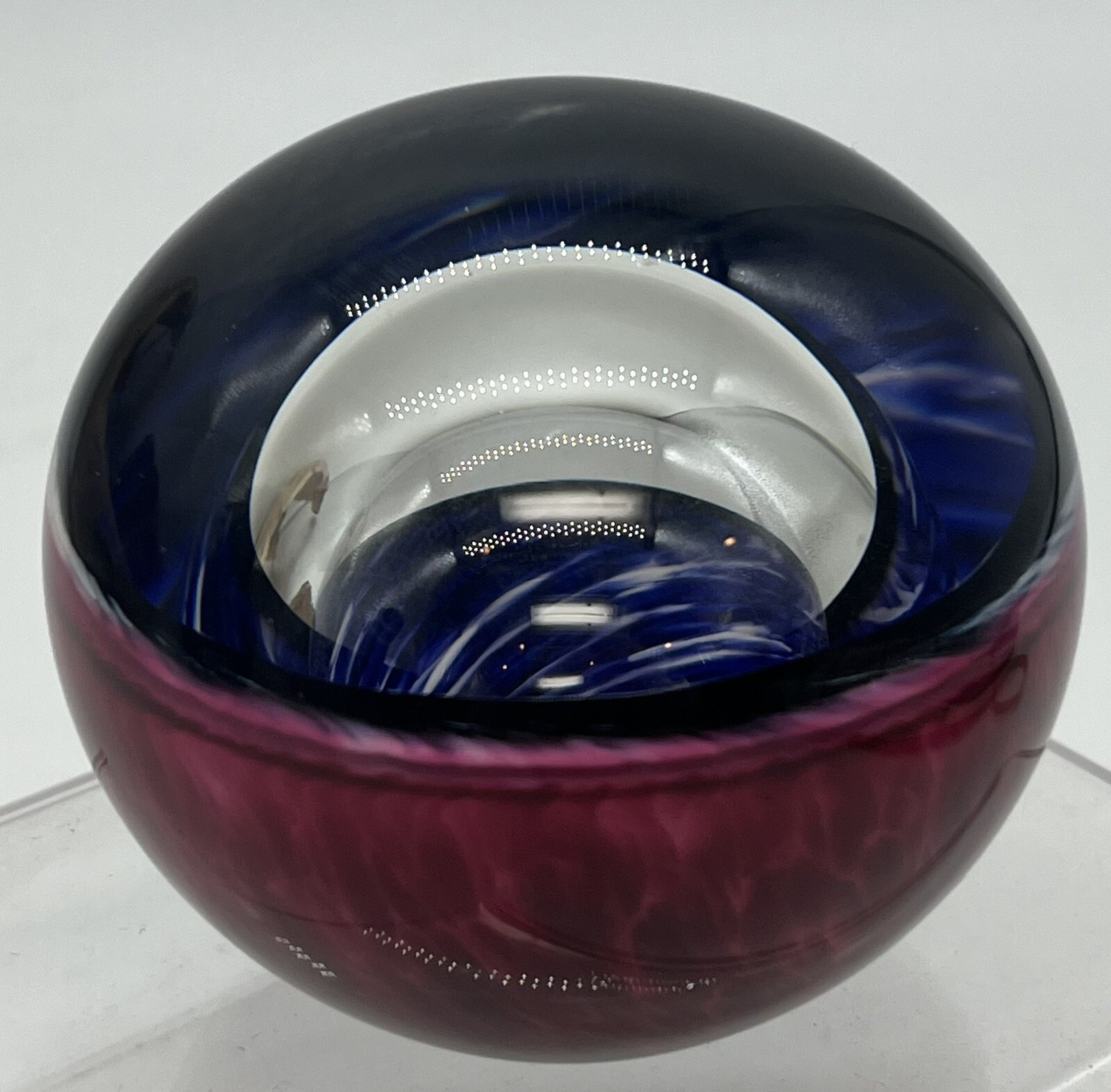 Art Glass - Magenta Frog Eye Paperweight - David Smith Blowing Sands ...