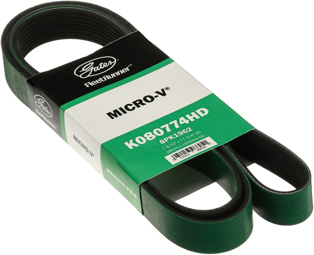 Serpentine Belt-Fleetrunner Heavy Duty Micro-V Belt Gates K080774HD for ...