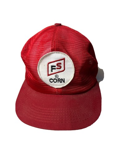 Vtg FS SEED CORN Patch Snapback Mesh Trucker Hat Cap K PRODUCTS Made ...