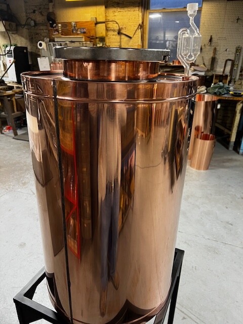 30 Gallon Copper Conical Fermenter W/ Black Painted Steel Stand | eBay