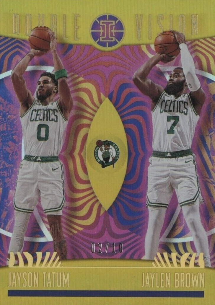 2020-21 Panini Illusions - Double Vision Gold #3 Jayson Tatum, Jaylen ...