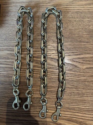 Coach Metal Chain Link Short Strap Brass 20" | eBay