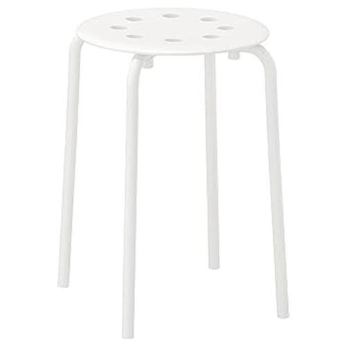 IKEA Marius Durable Stool Metal - 45 cm - Product of Sweden (White ...