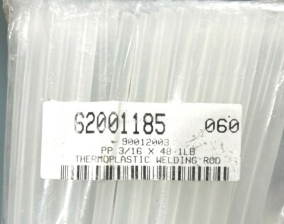 62001185 Thermoplastic Welding Rod 3/16" x 48" 1LB (14 Bags of 25) | eBay