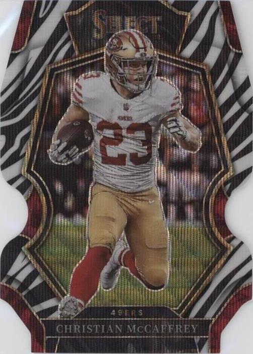 2022 Panini Select - Premier Level Christian McCaffrey #186 Zebra Prizm ...