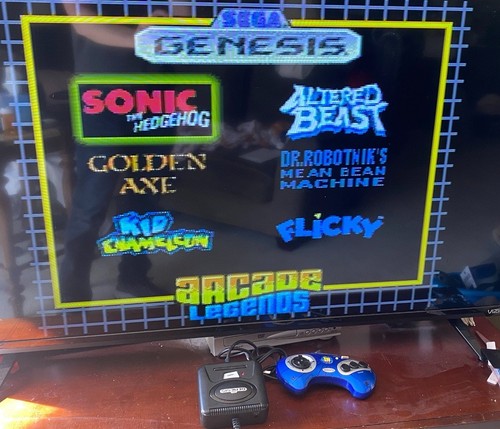 Sega Genesis Mini Console Radica 16 Bit Power Plug & Play Blue TESTED ...