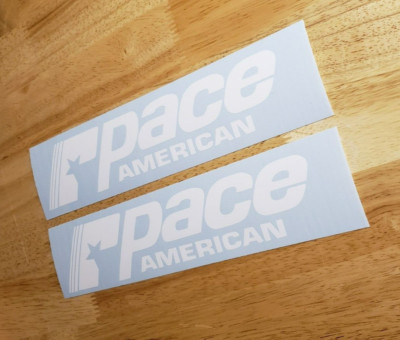 pace american Trailer Decals Stickers 10" Gloss white replacement (2 ...
