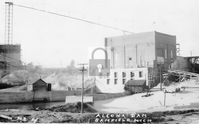 Alcona Dam Bamfield Michigan MI Reprint Postcard | eBay