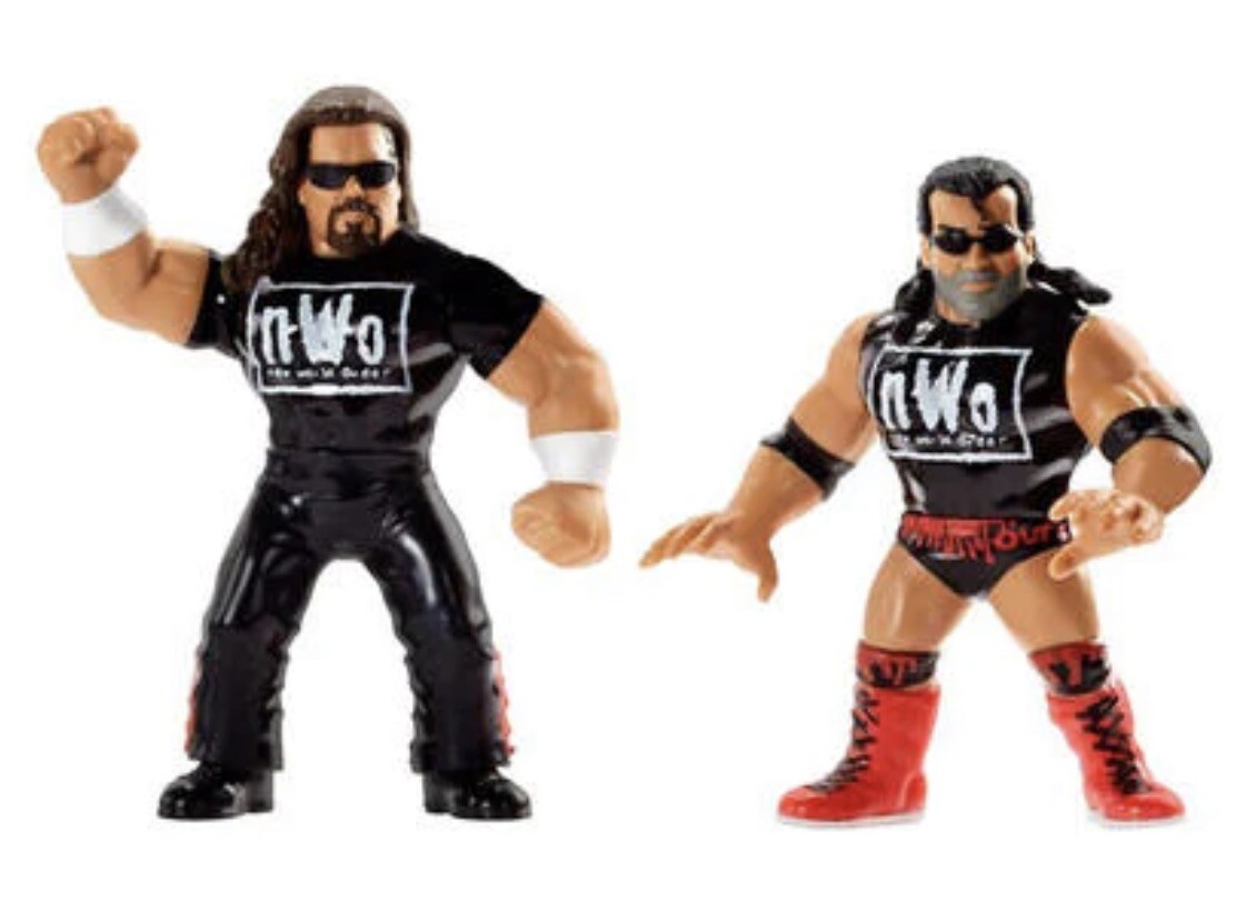 NWO Scott Hall & Kevin Nash the Outsiders Hasbro Retro 2 Pack MATTEL ...