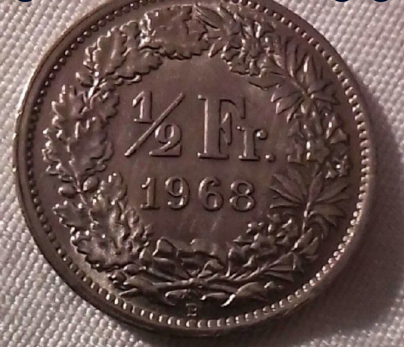 Switzerland 1968 1/2francs BU Confederate Coin | eBay